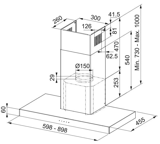 Franke 90 Cm Mythos Davlumbaz - Franke - DAVLUMBAZ Franke 90 Cm Mythos Davlumbaz